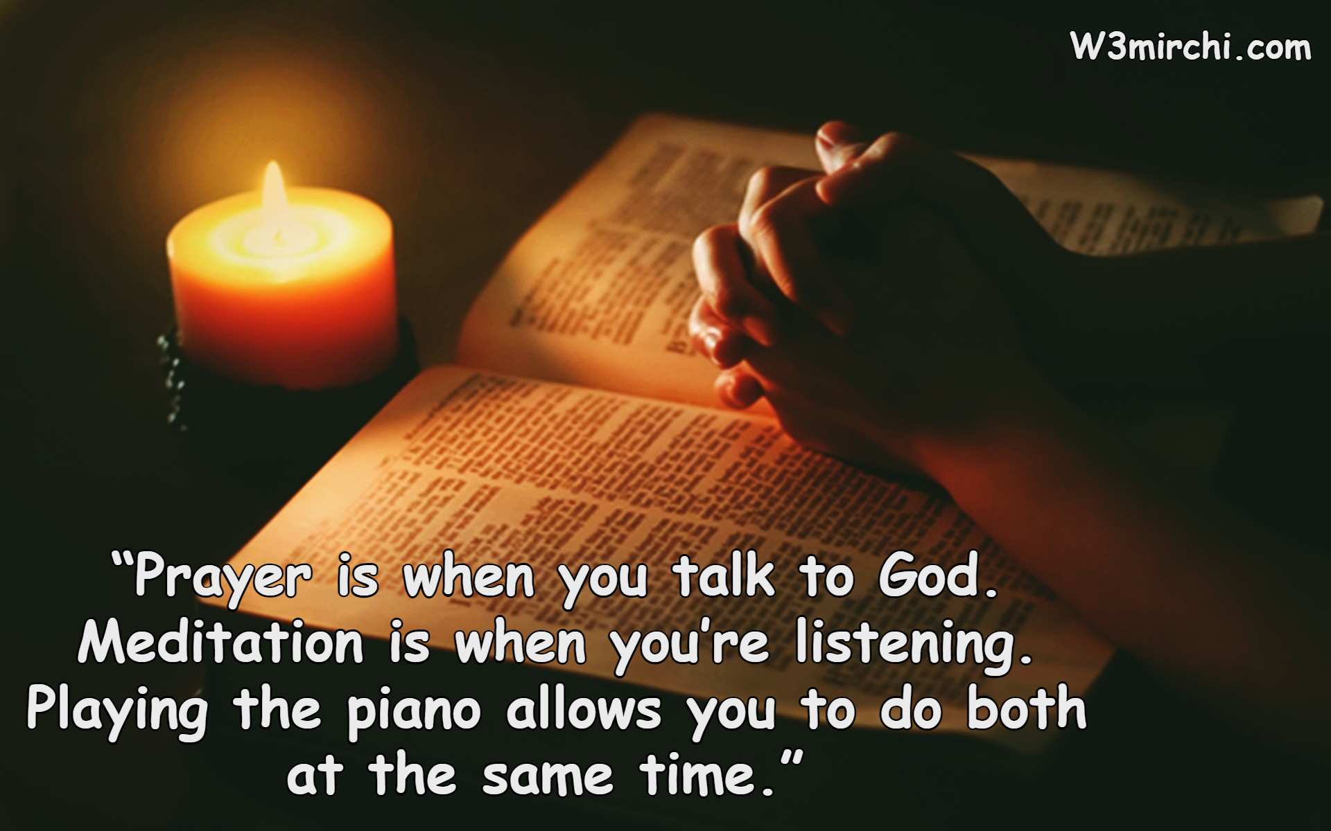 “Prayer is when you talk to God. Meditation - प्रेयर कोट्स