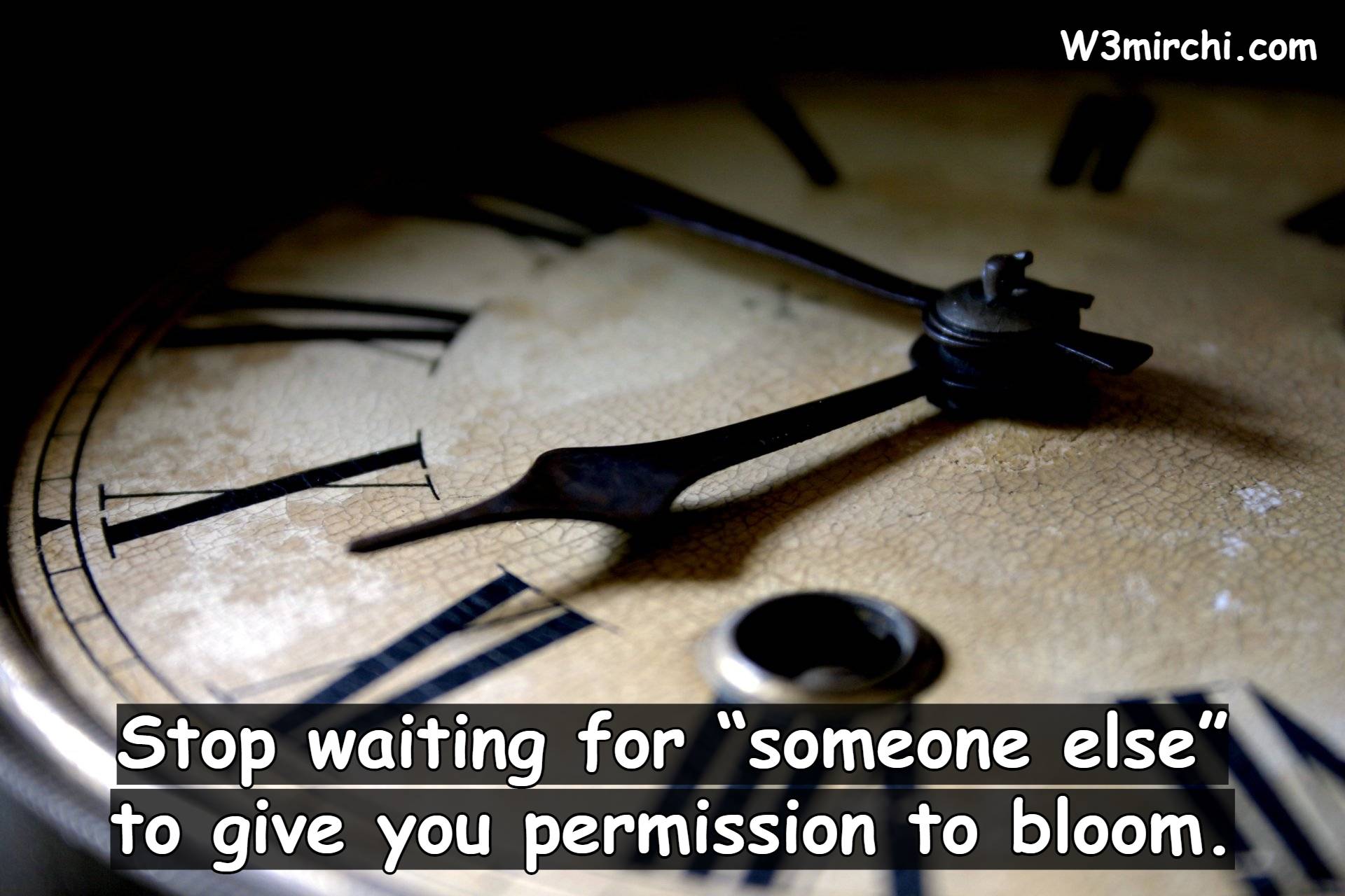 Stop waiting for “someone else” - इंतजार कोट्स